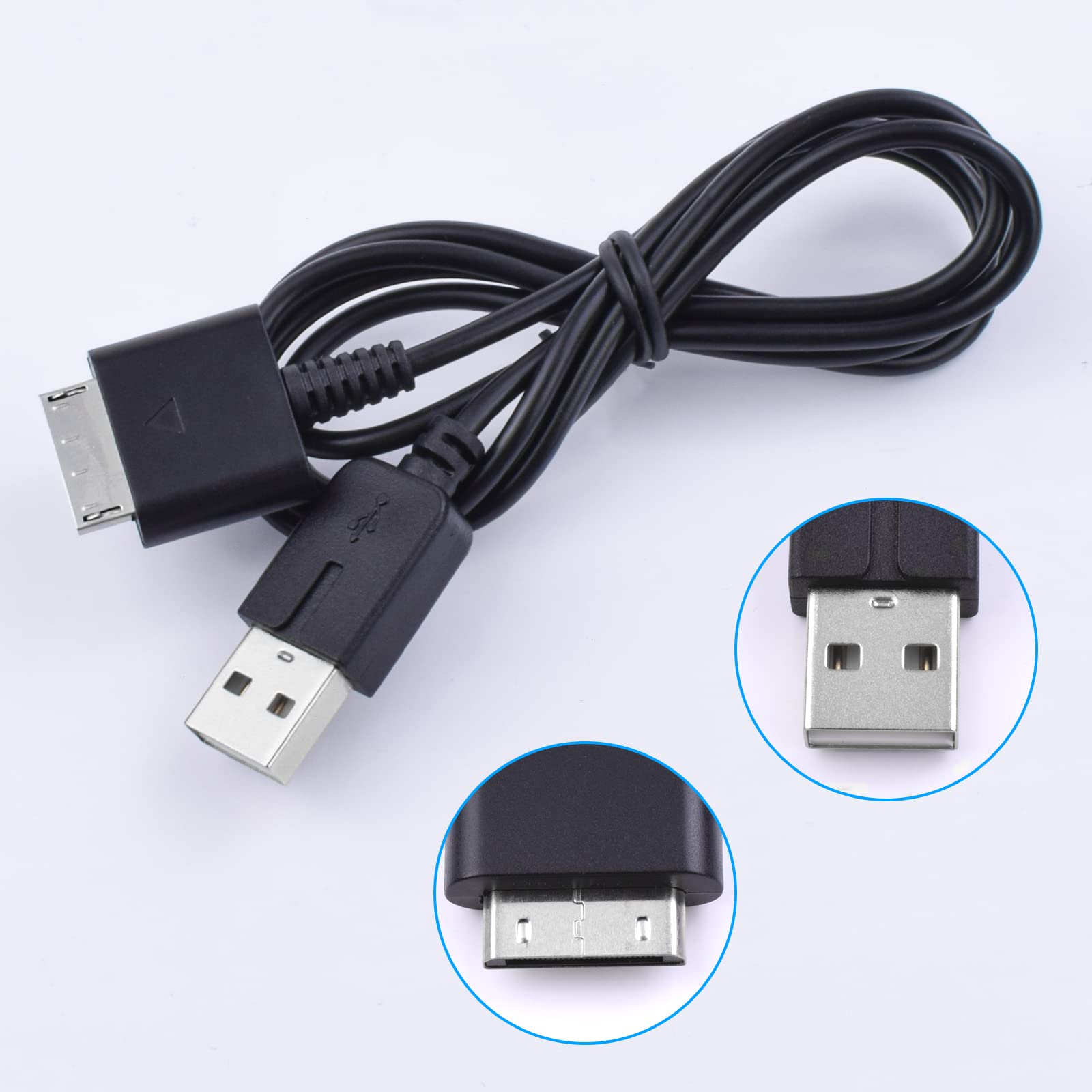 Replacement PSP Go Charger Cable, Data and Charging Cable Compatible with Sony PSP Go, 2 in 1 USB 2.0 Data Sync Transfer and Power Charger Cable Cord 3.3FT