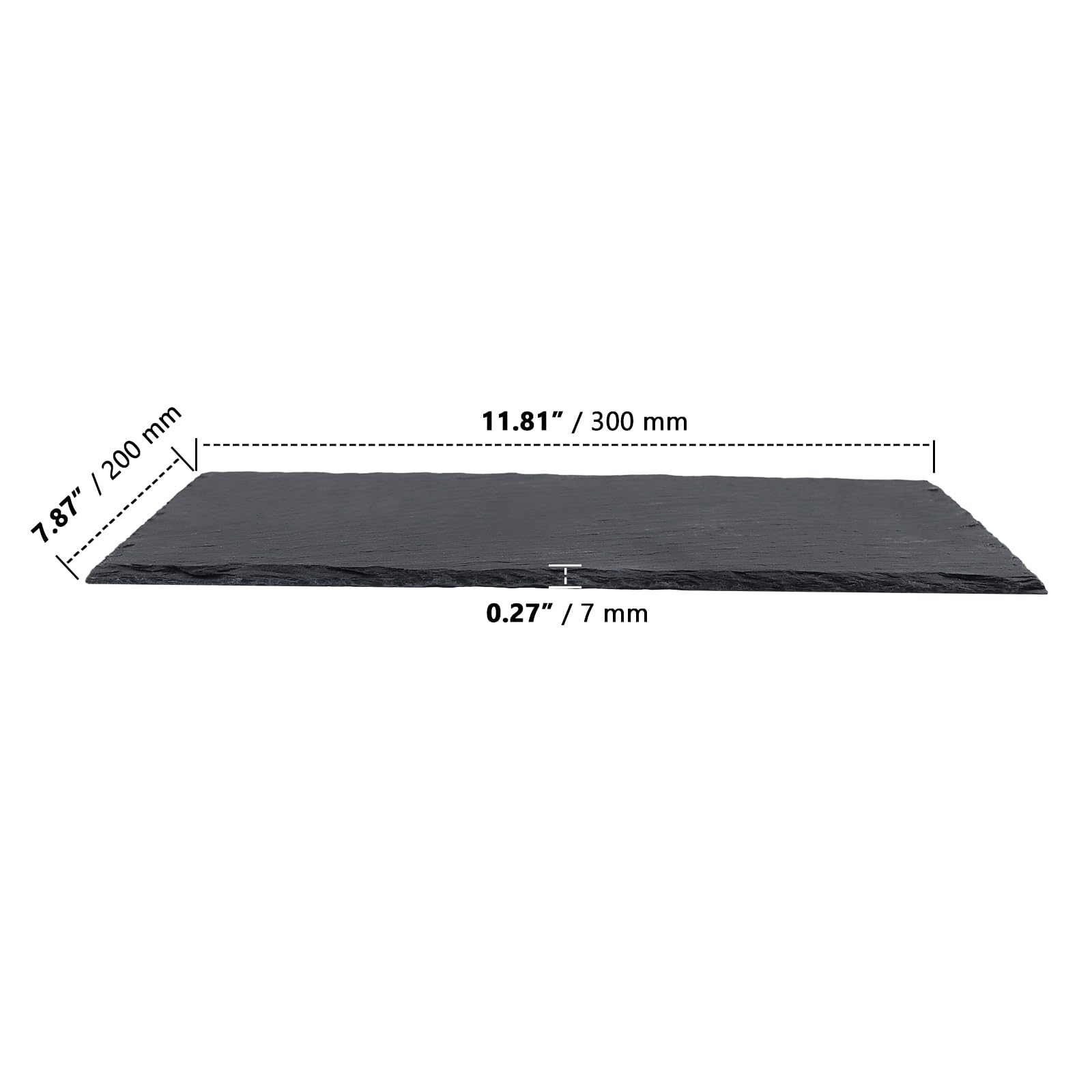 ZOENHOU 8 Pack 12x8 Inch Slate Cheese Board,Natural Rectangle Slate Cheese Plates, Black Slate Serving Plates For Cheese,Meat,Appetizers