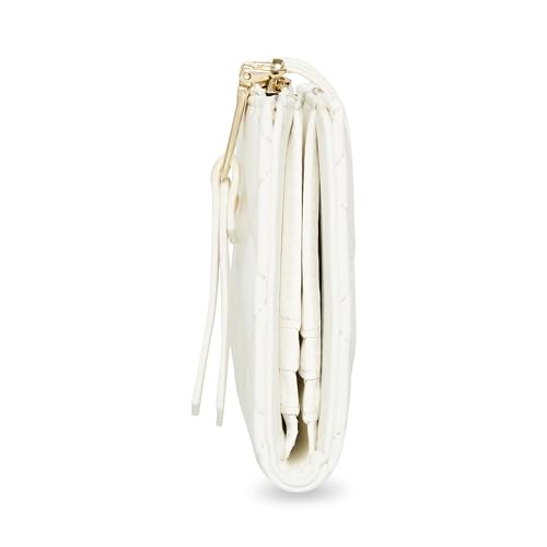 Steve Madden JEM Bifold Card Case, White Gold