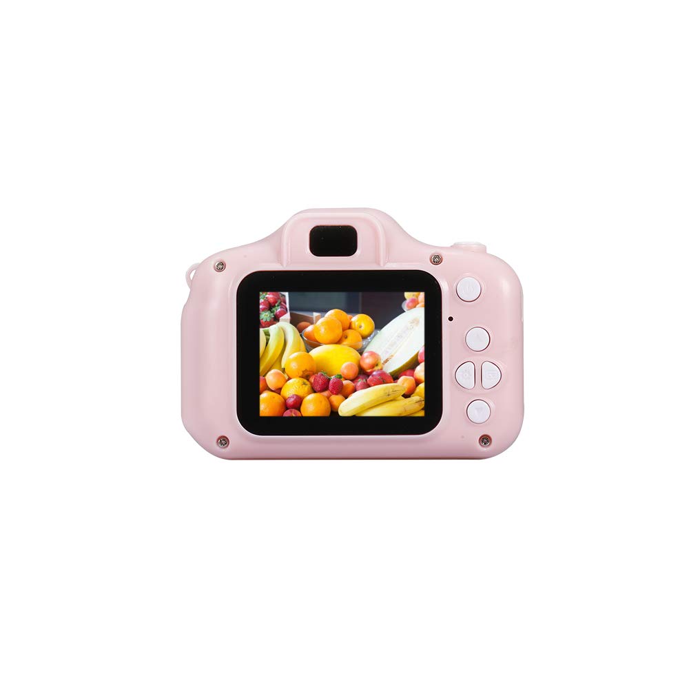 X2 Mini Kids Camera 2 inch HD Color Display Rechargable Mini Camera Video Camera Lovely Camera with 32GB Memory Card Pink NTBL