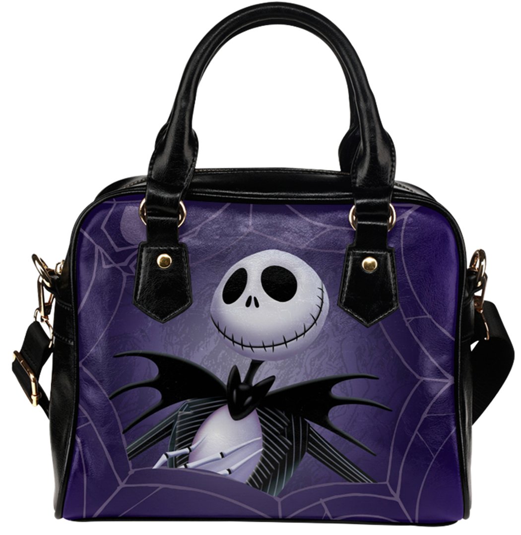 Ladies Shell Shoulder Handbag Women Handbag with Jack The Nigntmare Before Christamas Print.