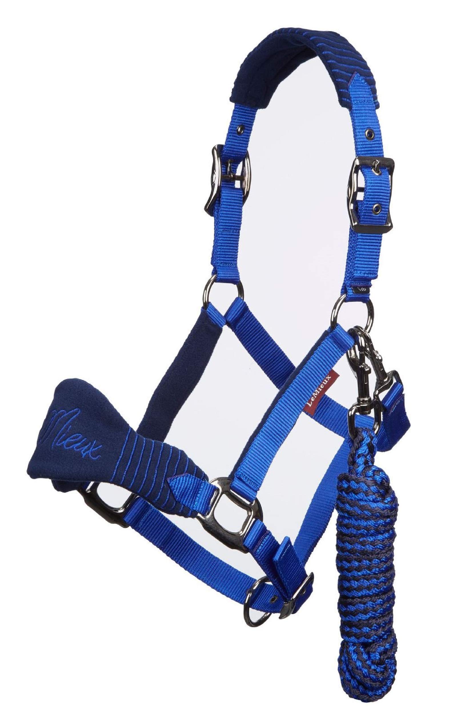LeMieux Vogue Fleece Headcollar - Halter & Leadrope (Black - Full)