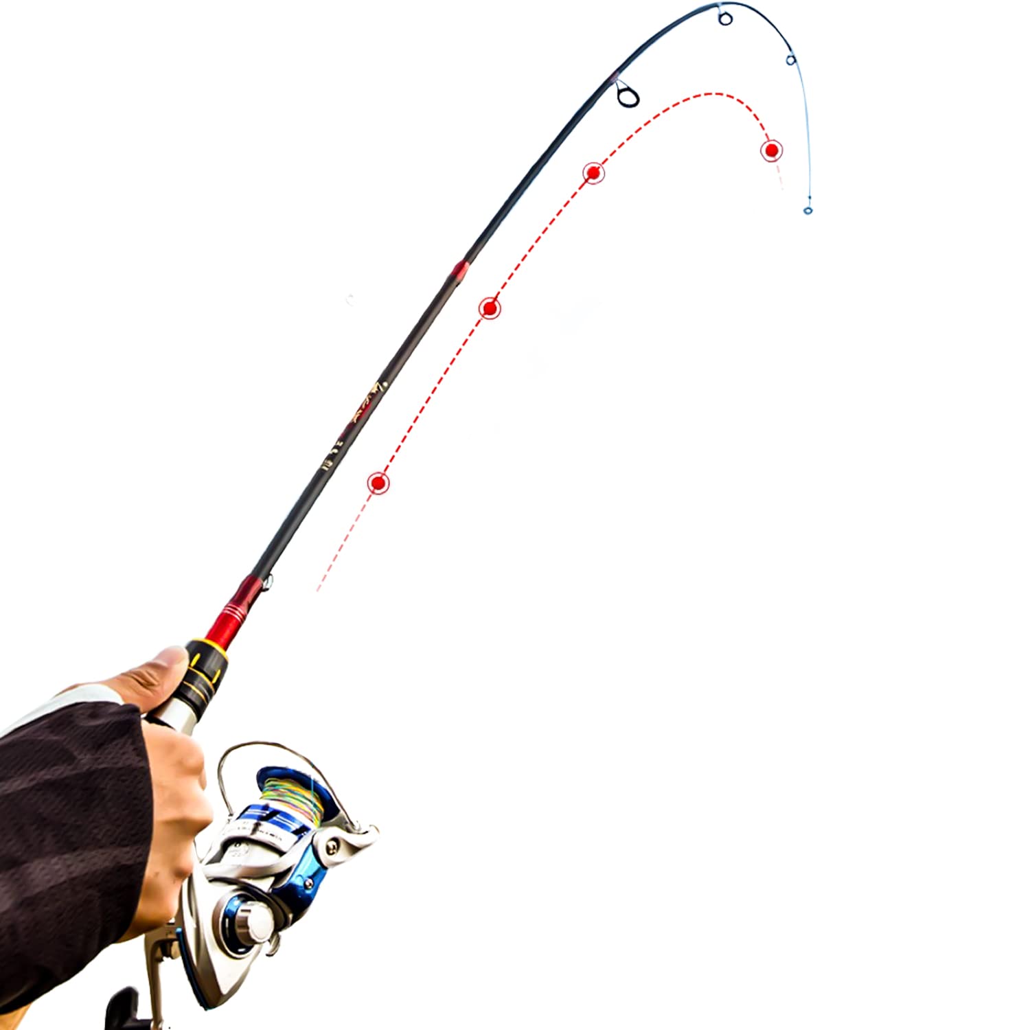RICHCAT Travel Fishing Rod Ultralight Telescopic Spinning Pole 6ft Pocket Rod Carbon Fiber for Freshwater Medium Small Size Fish