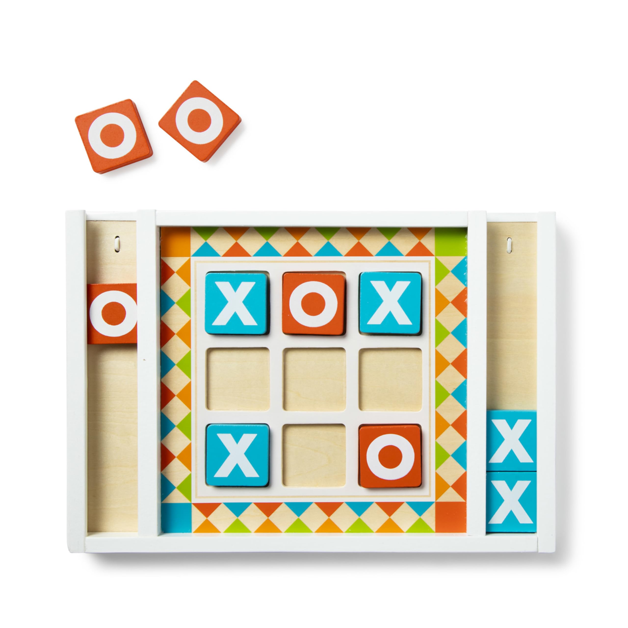 Melissa & Doug Wooden Tic-Tac-Toe Board Game with 10 Self-Storing Wooden Game Pieces (12.5†W x 8.5†L x 1.25†D)