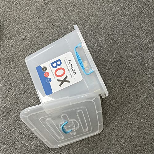 SanNELChEL Plastic storage containers for domestic use ,Organizing Container with Durable Lid and Secure Latching Buckles, Stackable and Nestable