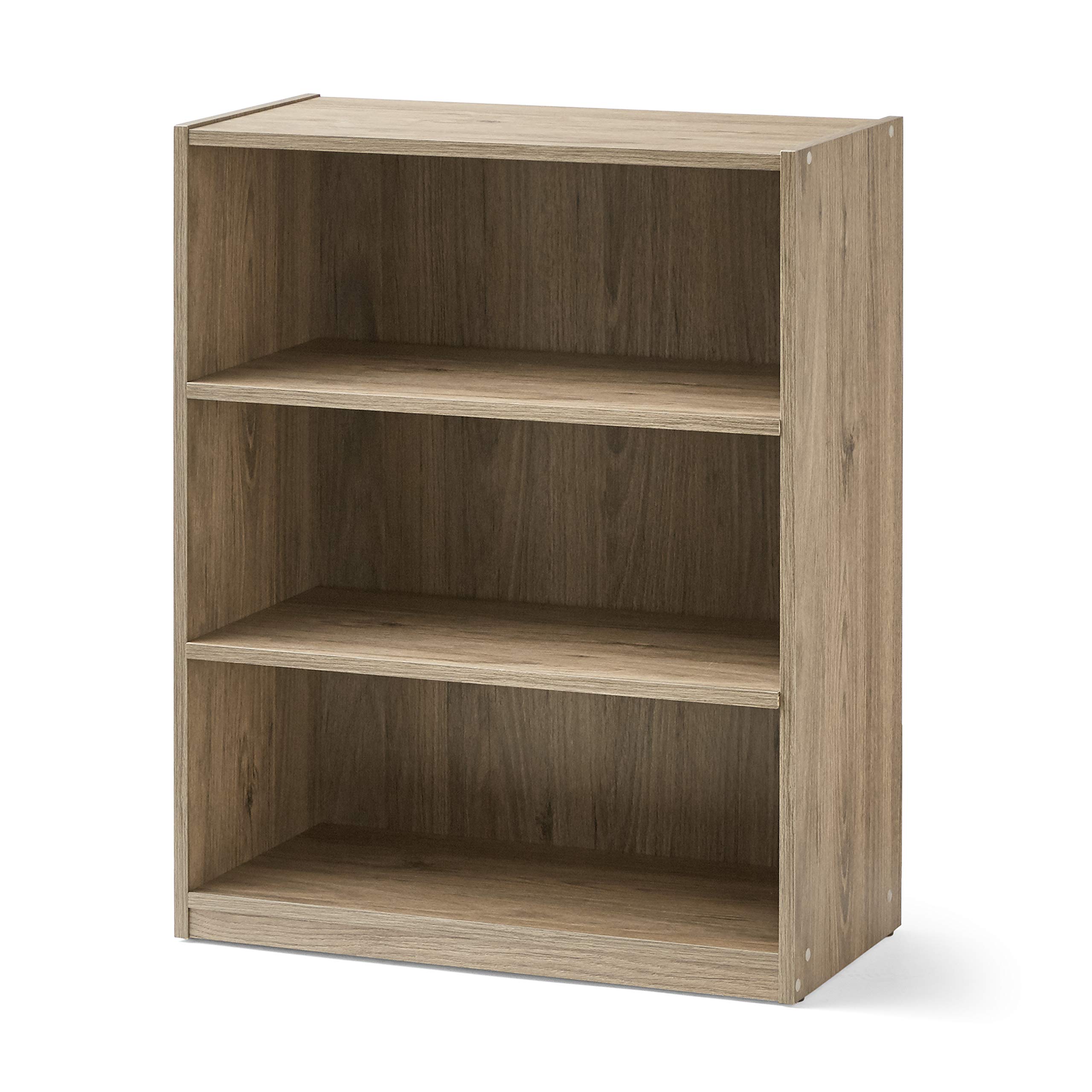 Mainstay 3-Shelf Bookcase, Set of 1, Rustic Oak