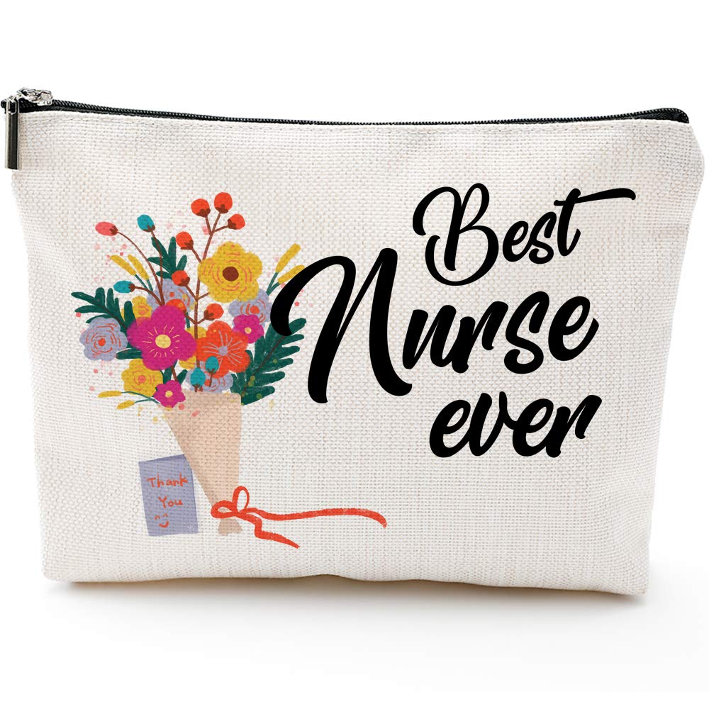 Nurse Gifts,Nursing Student Gifts for Women,Nurse Practitioner Gifts,Best Nurse Ever, Waterproof Cosmetic Bag