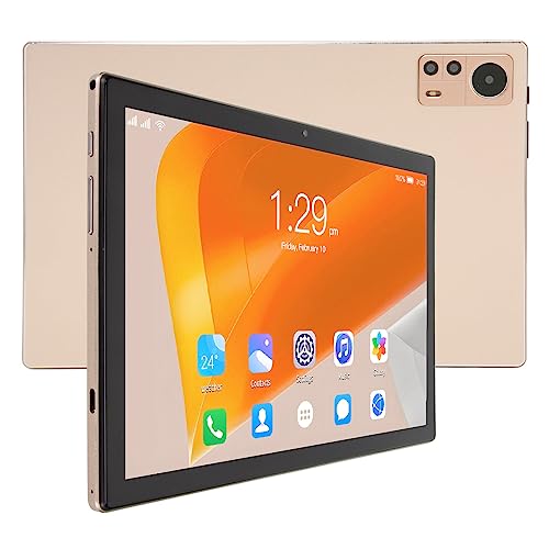 Luqeeg Digital Tablet, 8GB RAM 256GB ROM 1960 X 1080 Resolution WiFi Tablet 10.1 Inch 7000mAh with Keyboard for Reading for Entertainment (US Plug)