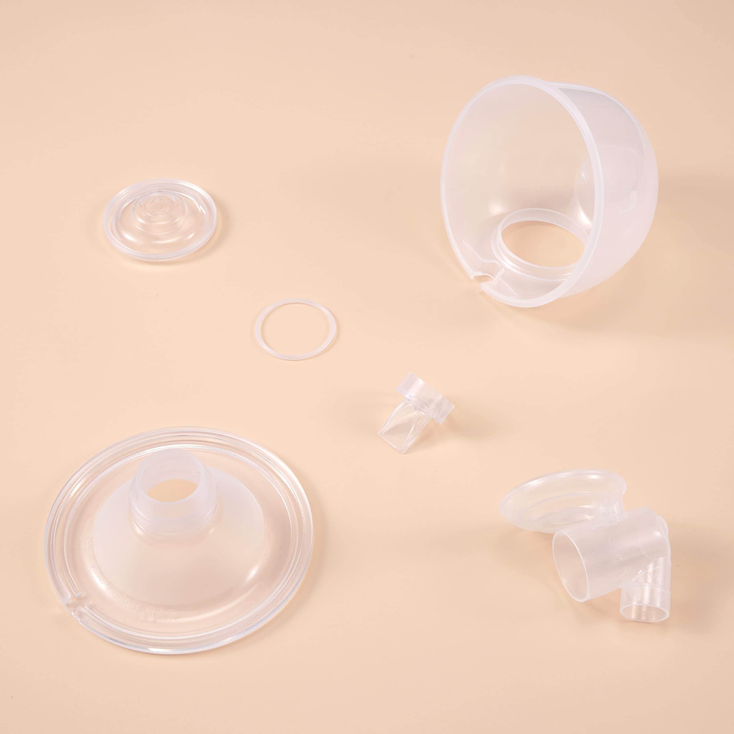 SYNPOS 2Pcs 19MM Flange Insert User Transparent Silicone Material for Wearable Breast Pumps