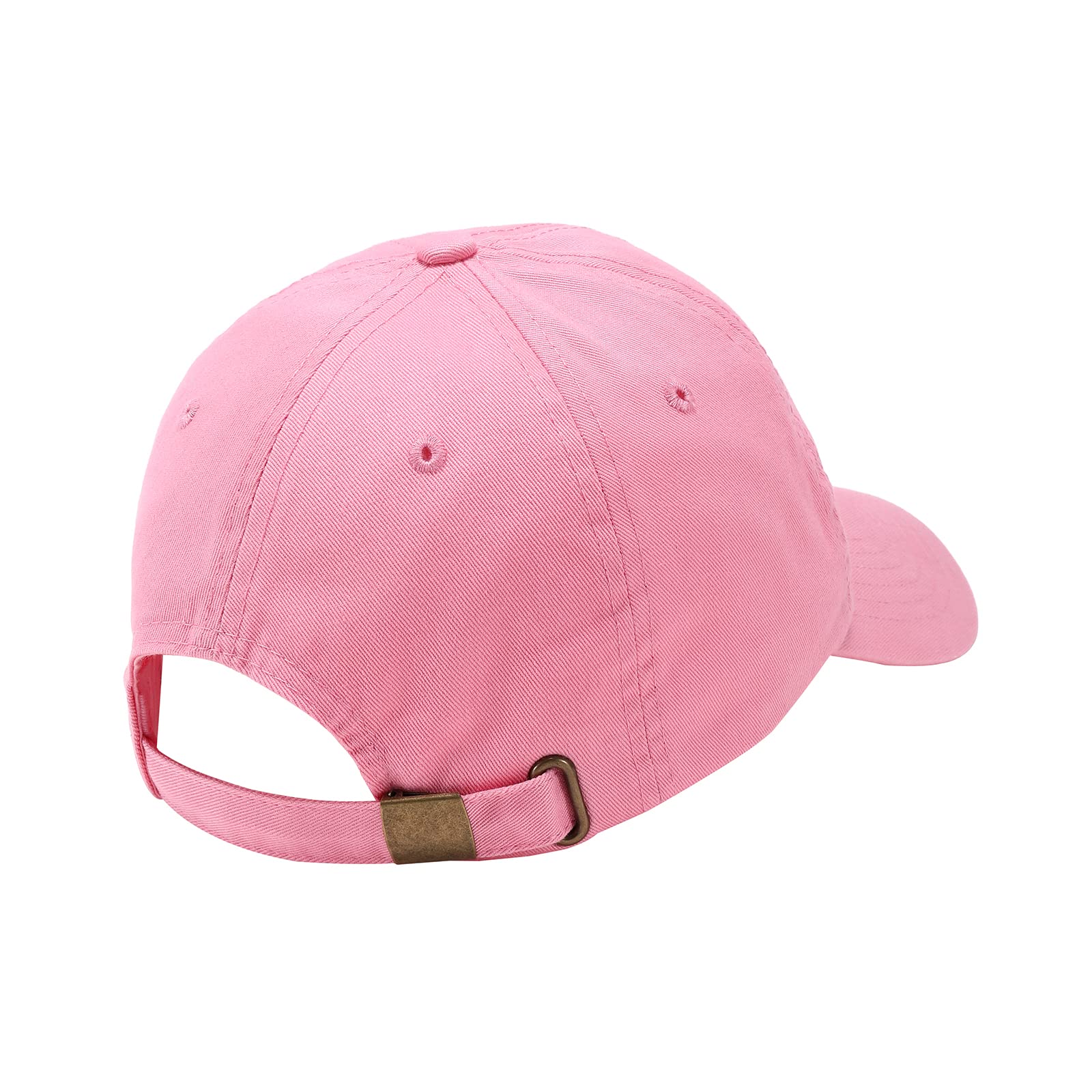 POHLARS Adjustable Size Low Profile Cotton Baseball Caps Men Women Premium Dad Hat Unstructured Plain Cap All Season 100% Cotton(Pink)