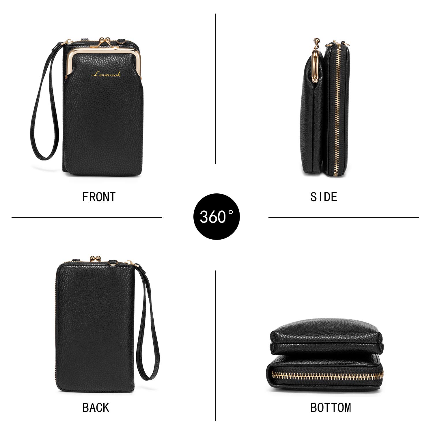 LOVEVOOK Crossbody Cell Phone Purses for Women Lightweight Shoulder Bags Card Holder Wallet Purse