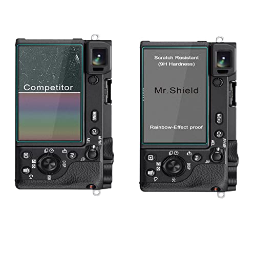 Mr.Shield [3-Pack] Screen protector for Sony Alpha A6600 A6100 A6400 A6000 A5000 A6300 NEX-7 NEX-3N NEX-5 NEX-6L [NOT for a6500/a5100] [Tempered Glass] [9H Hardness] Screen Protector
