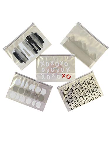 Makeup And Accessory Bags, Contain The Clutter, Use in Gym, Airport, Poolside, Desk, Date Night, Brushes, Lotion (15 Designs Bags) (Chic Collection)