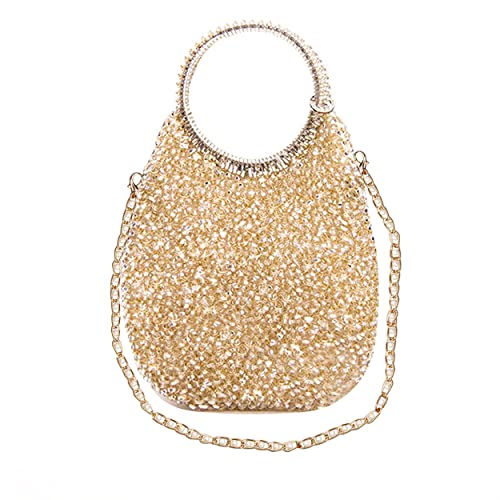 Metal Chain Pearl Handbag Purse Replacement Chain Strap Purse Making for Women (3pcs 47inch)