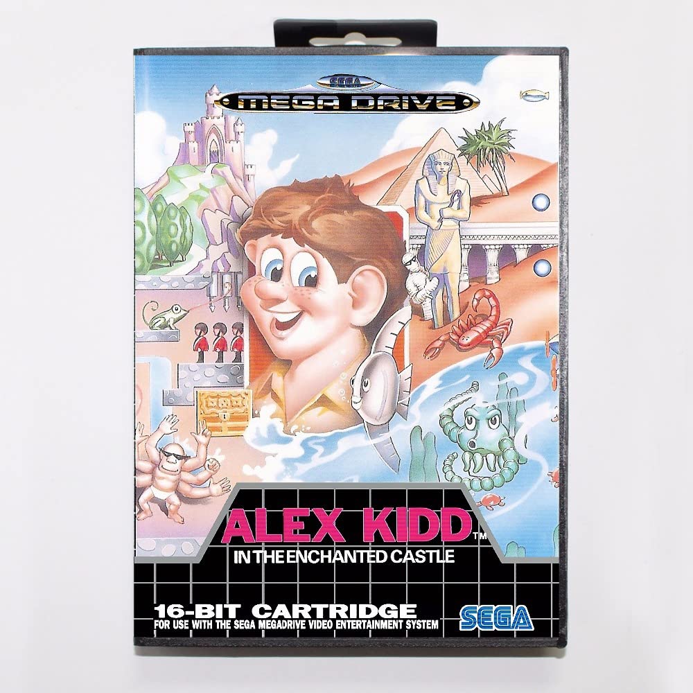 Retro Game Alex Kidd in the Enchanted Castle Game Cartridge 16 bit MD Game Card With Retail Box For Sega Mega Drive For Genesis