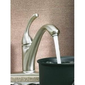 KOHLER 10412-VS Forte Single Control Kitchen Sink Faucet, Swing Spout, Vibrant Stainless