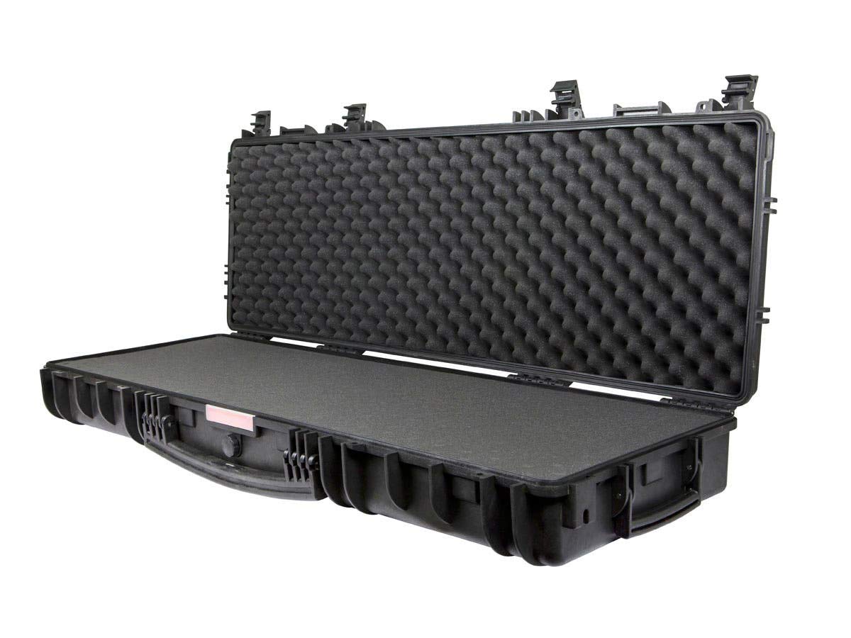 Monoprice Weatherproof Hard Case - 47 x 16 x 6 Inches, With Wheels and Customizable Foam, Shockproof, IP67, Ultraviolet And Impact Resistant Material, Black - Pure Outdoor Collection