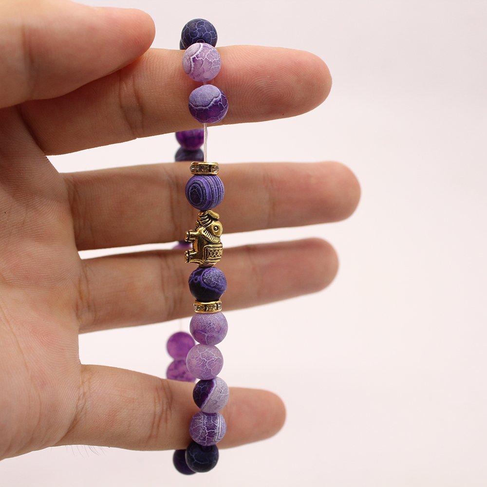KSQS Lover Couple Bracelet Yoga Balancing Reiki Healing with Elephant for Christmas Thanksgiving