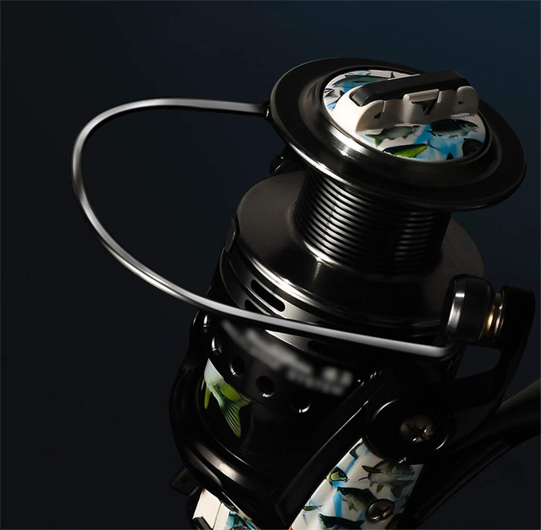 LLJPYX7L Spinning Reel Super Smooth and Large Capacity, 18 Durable Stainless Steel Bearings, 5.5:1 Gear Ratio, Left/Right Interchangeable, high Performance Fishing Reel (Color : 5000)