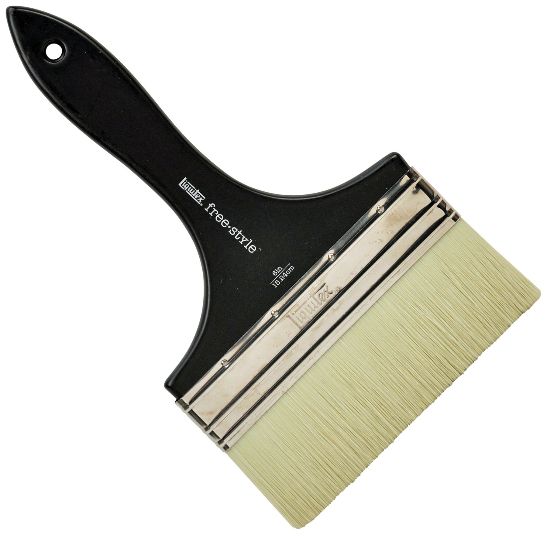 Liquitex 1300706 Professional Freestyle Large Scale Brush, Broad Flat/Varnish 6-inch, Short Handle , Black