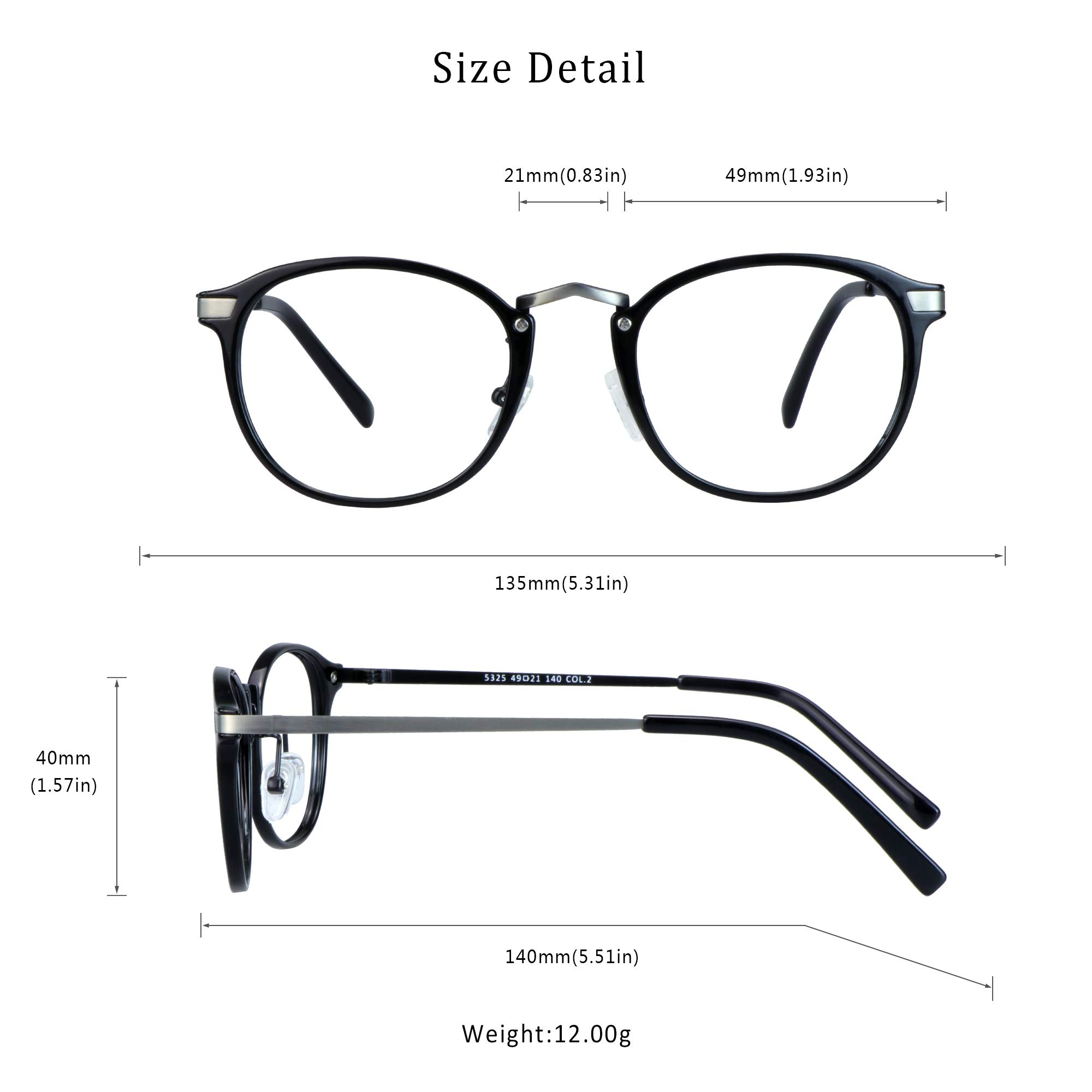 LifeArt Blue Light Blocking Glasses, Anti Eyestrain, Computer Reading Glasses, Gaming Glasses, TV Glasses for Women Men, Anti Glare (Black, No Magnification)