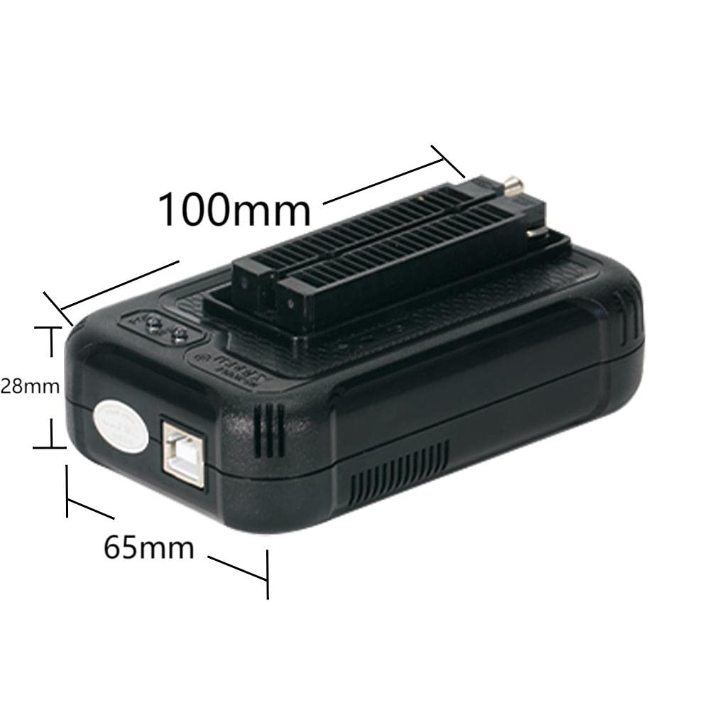 T48 Universal Programmer (TL866 Third Generation), TL866II Plus Upgraded Programmer, Used for EEPROM Flash 8051 AVR MCU GAL PIC Update Tool, with 10 adapters, 8-pin Jumper, Programming Test Clip