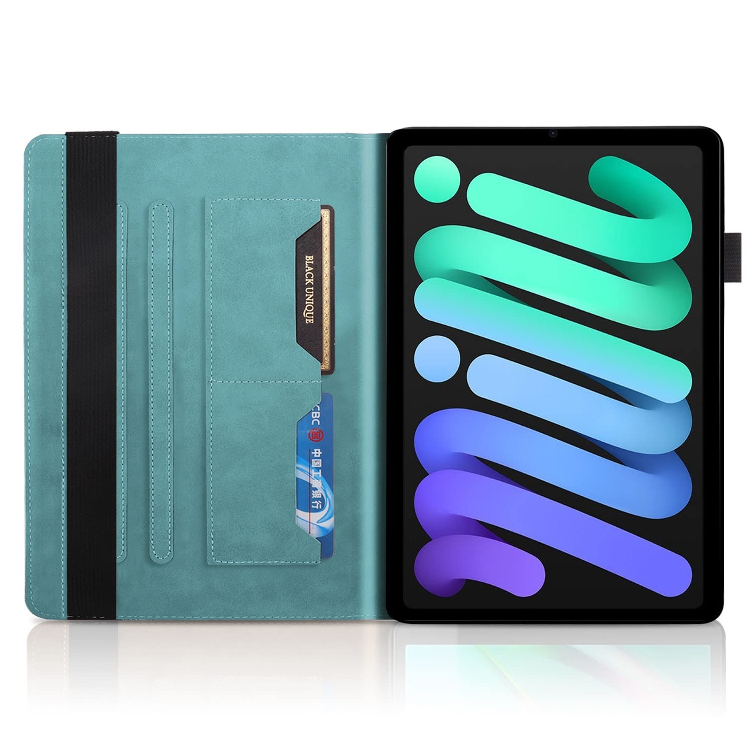 Tablet PC Case Bag Sleeves Compatible with iPad Mini 6 Generation, iPad Mini 6 Case (8.4-inch, 2021) PU Leather Case Flip Wallet Protective Cover Tree of Life Tablet Case Card Slot Tablet PC Cover