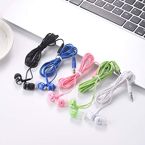 Yoley Bulk Earbuds Headphones Wholesale Earphones 50 Pack, Factorymall Low Cost Earbuds Disposable Ear Buds Bulk Headphones for School Classroom Students Kids-(Black)