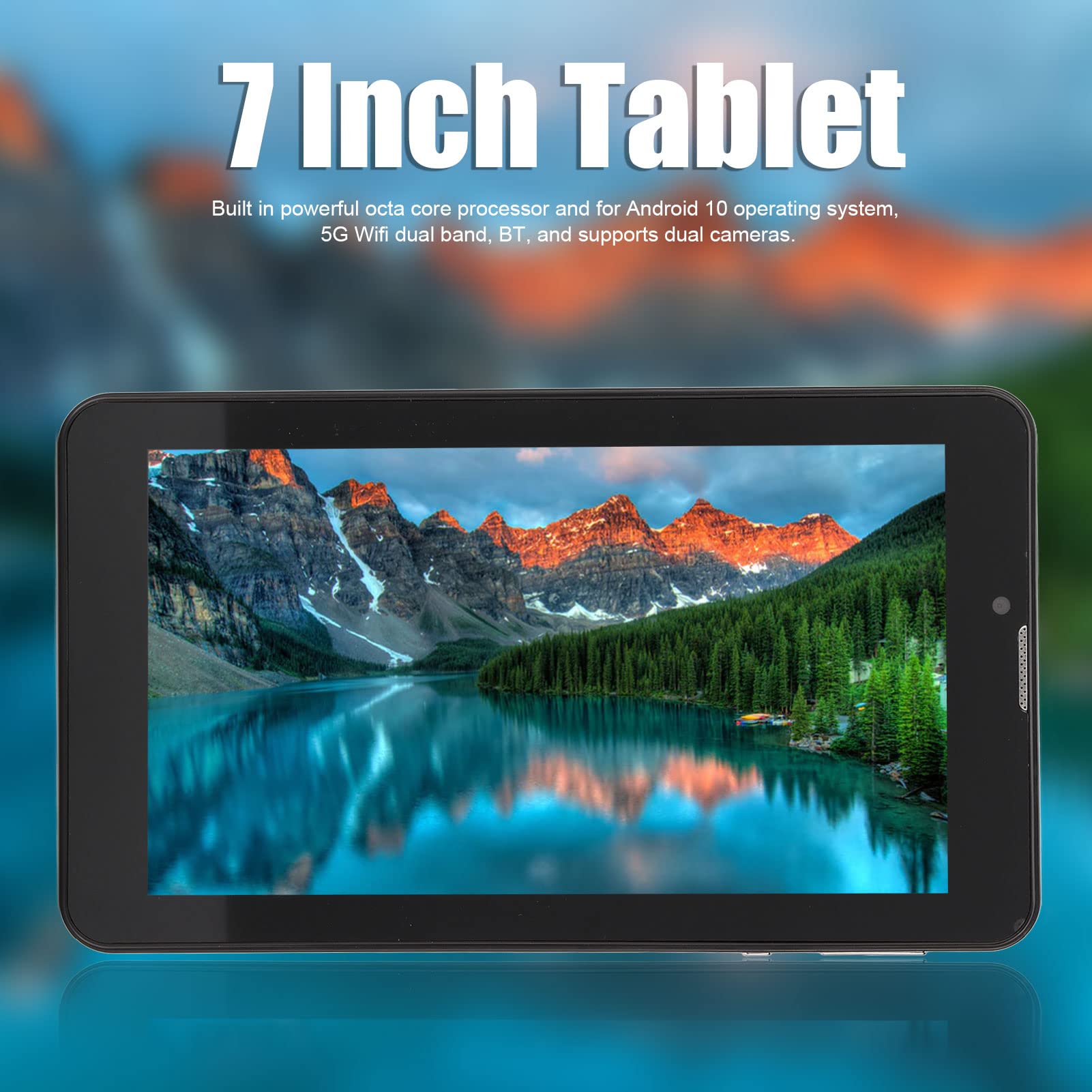 Tablet PC, Octa Core Processor 7 Inch Tablet 2G RAM 32G ROM for Home Travel (US Plug)