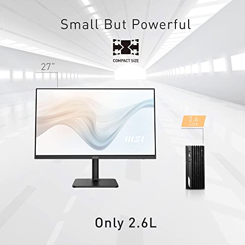 MSI PRO DP20ZA (MFF) Desktop, AMD Ryzen R7-5700G, Radeon Vega 7, 16GB Memory, 500GB SSD, WiFi 5, USB Type-C, Black, Windows 11 Home: 5M-223US