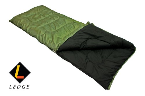 Ledge Sports Ridge +30 Classic Rectangular Sleeping Bag with Stuff Sack (75 X 30, Green)