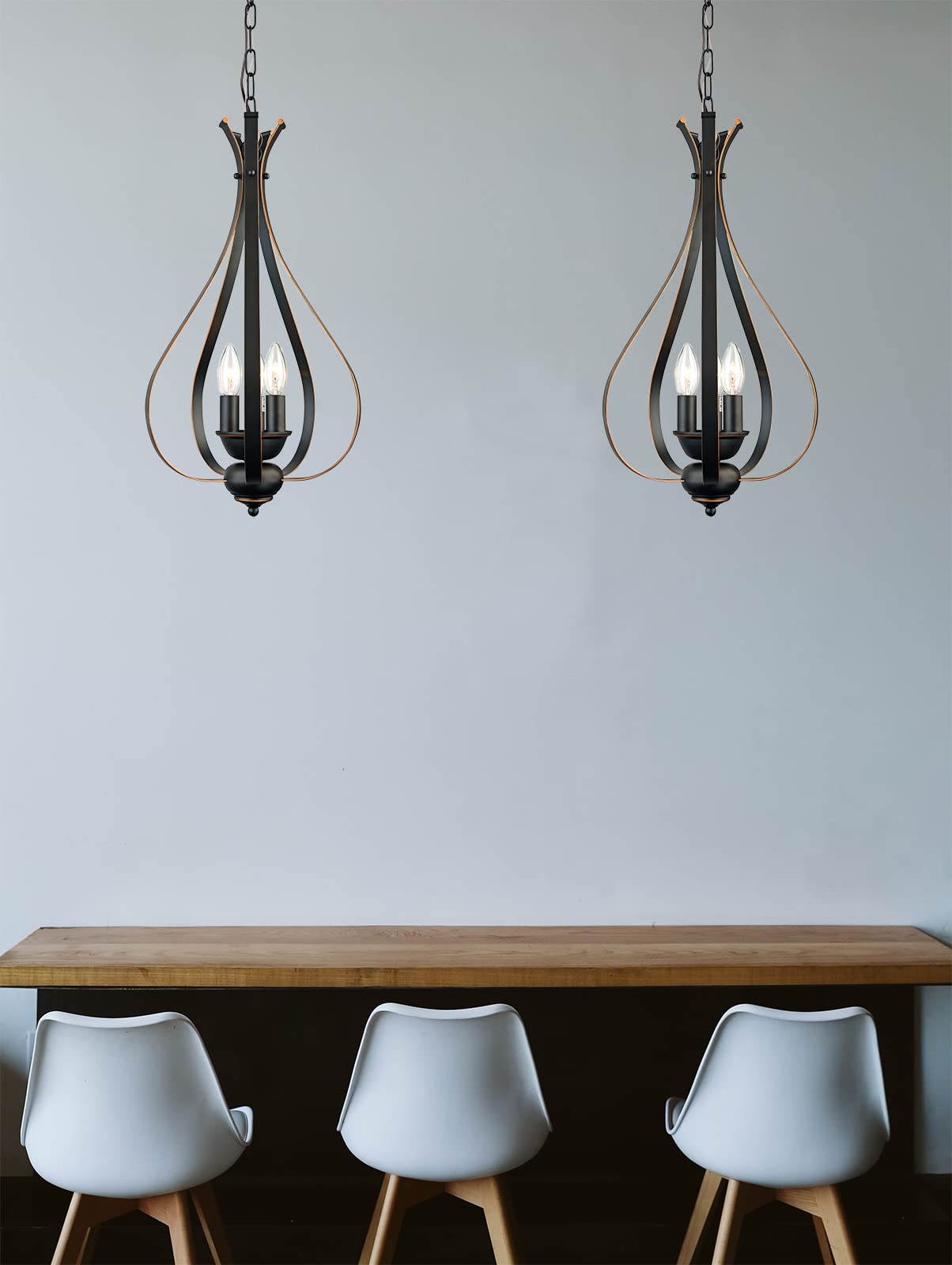 LaLuLa Chandeliers Bronze Chandelier Lighting Modern Farmhouse Chandeliers Rustic Chandelier 3 Light Hanging Light Fixture