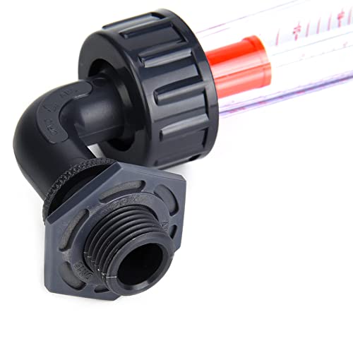 Waterflow Meter, ABS Plastic High Accuracy Liquid Flow Measuring Tool Transparent Panel Tube Type for Various Liquid Media