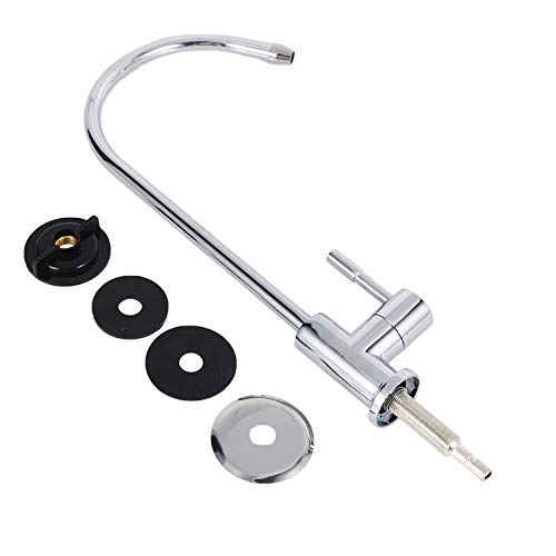 LNIMI 1/4 Inch Chrome Drinking Water Filter Faucet Reverse Osmosis Sink Kitchen Tap