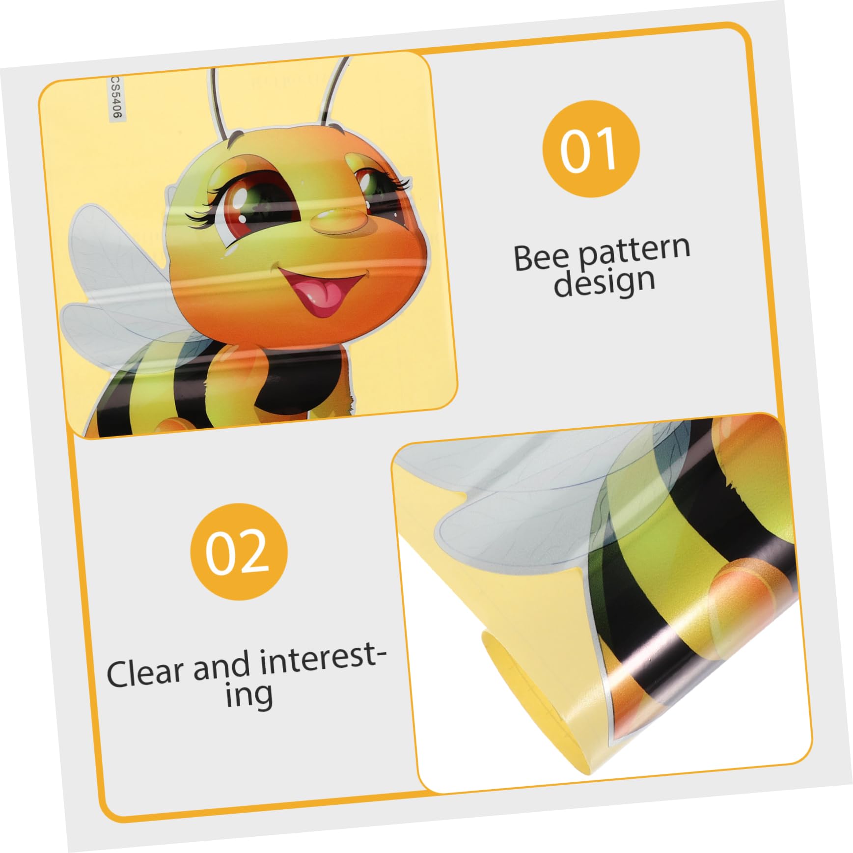 Toddmomy 2Pcs Bee Wall Stickers Bumblebee Decor Removable Mural Decals Honey Bee Clings for Kids Bedroom Nursery Playroom Decorations