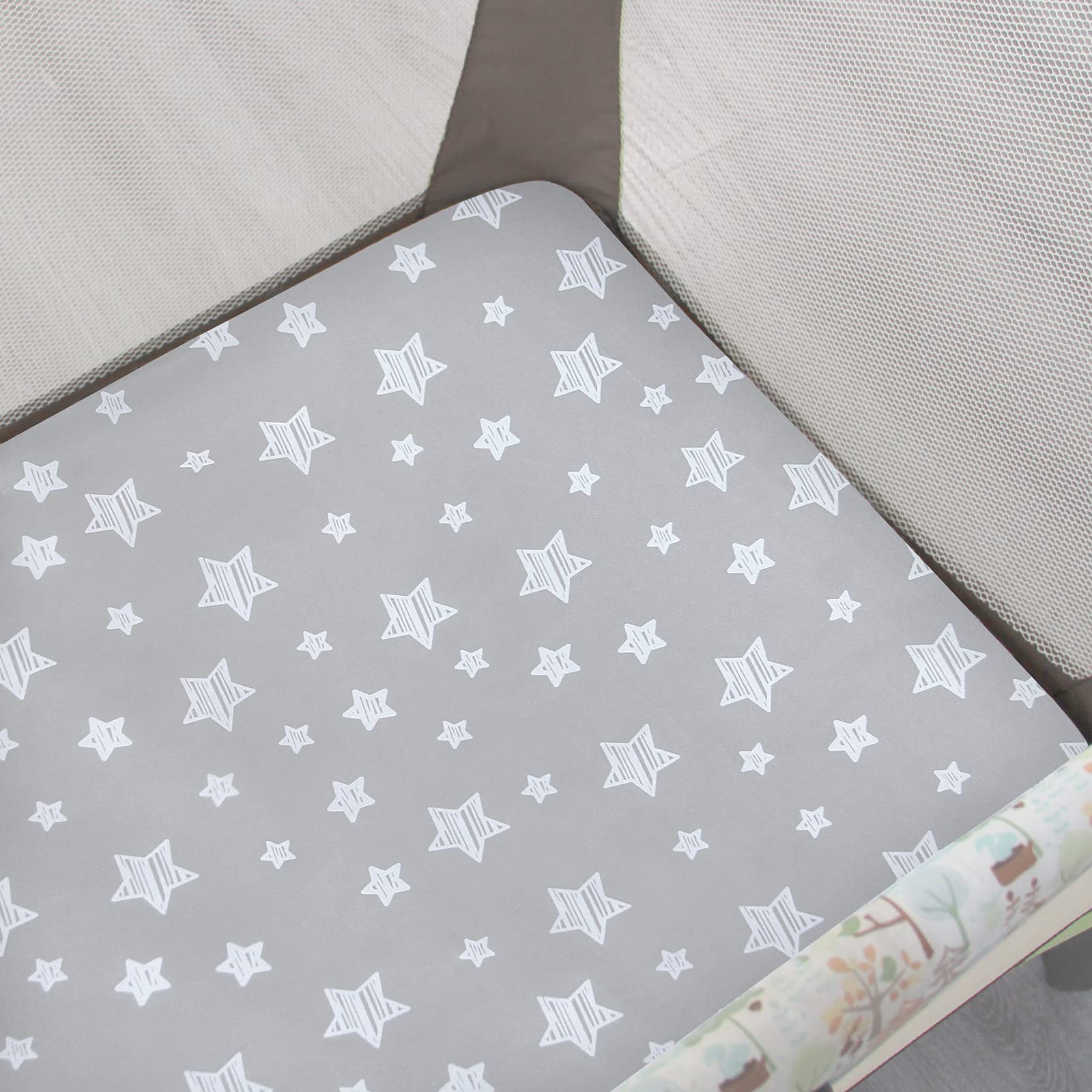 Waterproof Pack N Play Mattress Pad Protector with Cotton Fabric and Lovely Pack N Play Sheets