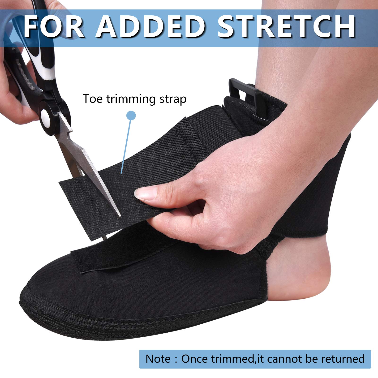 OneBrace Plantar Fasciitis Night Splint Sock, Soft Stretching Boot Splint for Aching Feet & Heel Relief,Achilles Tendonitis Foot Support Brace for Right or Left Foot(Large)