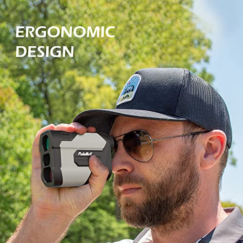 PulsNell Golf Rangefinder with Slope, 650 Yards Laser Golf Range Finder Golfing with 5 Modes, 6X Magnification, Flag Lock & Vibration, Continuous Scan, Speed, for Golf & Hunting, Free Battery
