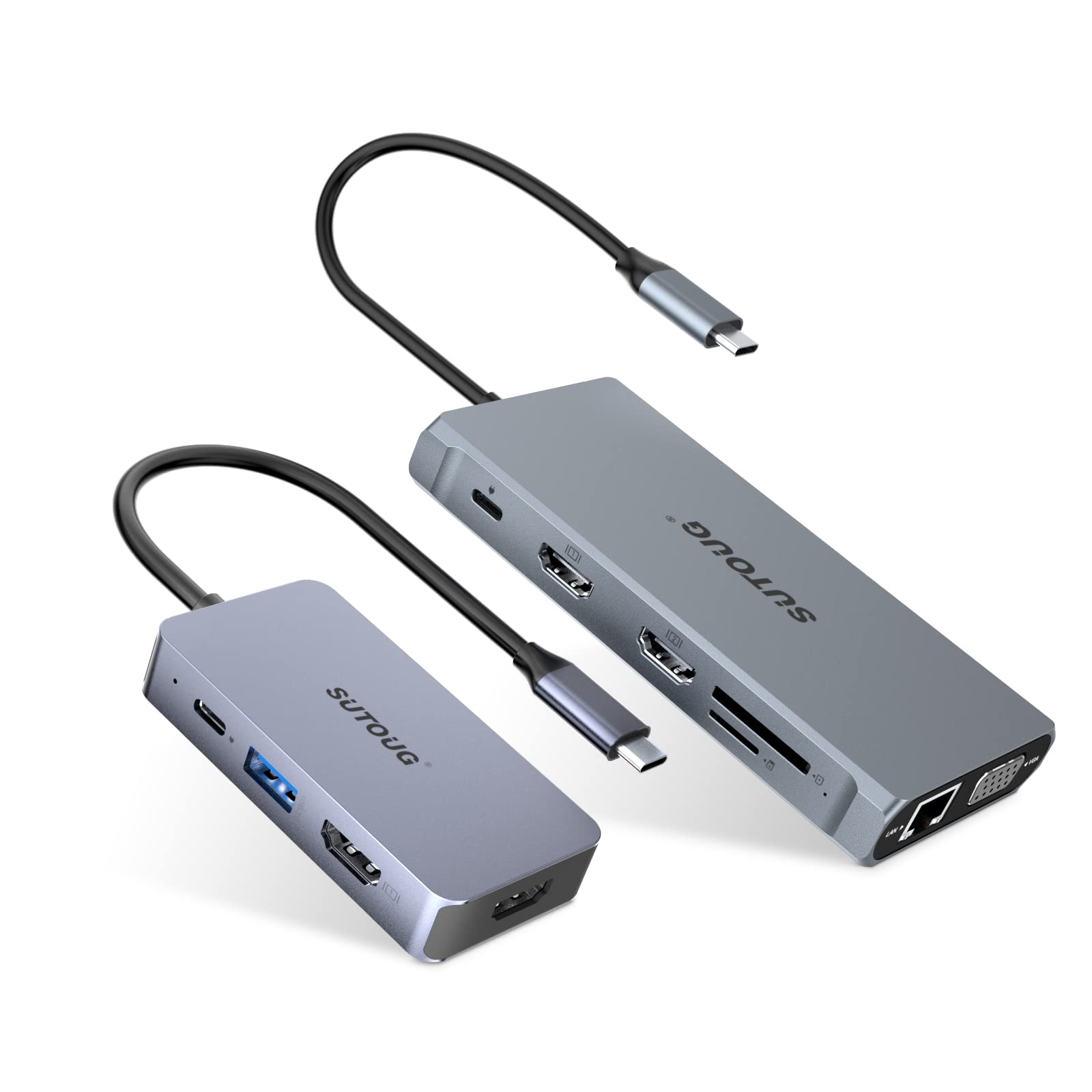 SUTOUG 12 in 1 & 4 in 1 USB C Hub