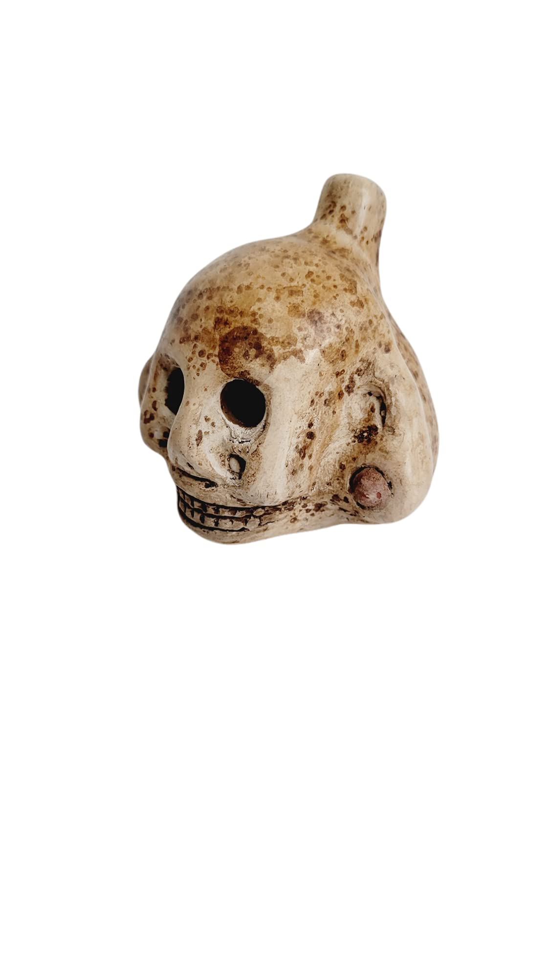 Small Penacho Death Whistle, Death Whistle LOUD medium size Hand Crafted Original Whistles, Maya Aztec, sugar (Natural)