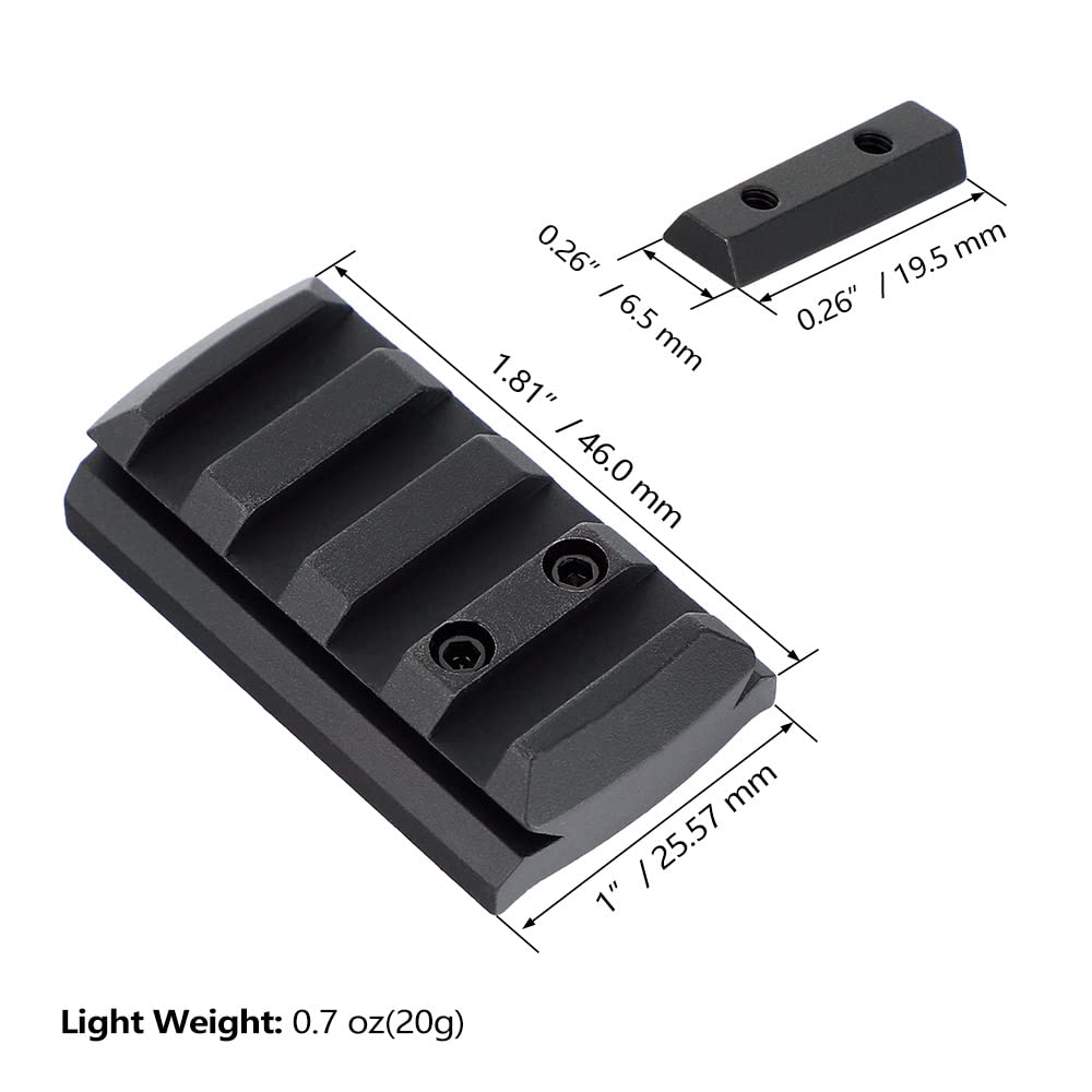 ohhunt Red Dot Sight Mount for Install Pistol G-Lock 17 19 22 23 26 27 34 Rail are Suitable for Bushnell Trophy TRS-25 OTW Red Dot Sight