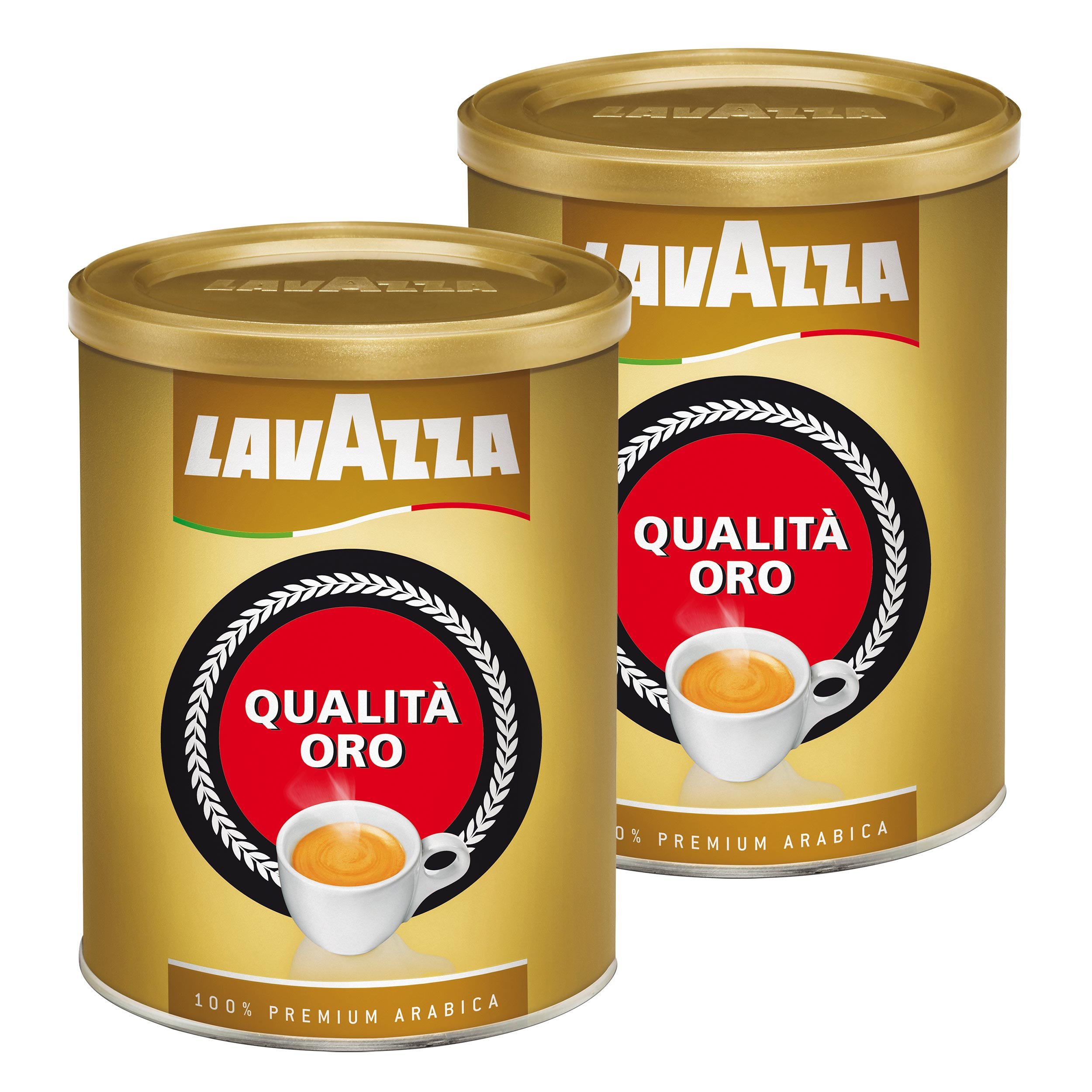 LavAzza Premium Coffees, Qualita Oro, 100% Arabica Ground Coffee Espresso, 8.8 oz (250 g) - 2pcs