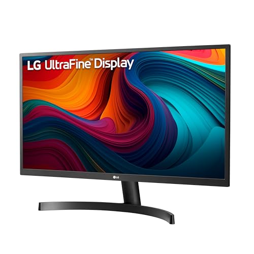 LG 27UK500-B Monitor 27โ UltraFine (3840 x 2160) IPS Display, AMD FreeSync Technology, sRGB 98% Color Gamut, HDR 10, OnScreen Control, Wall Mountable - Black