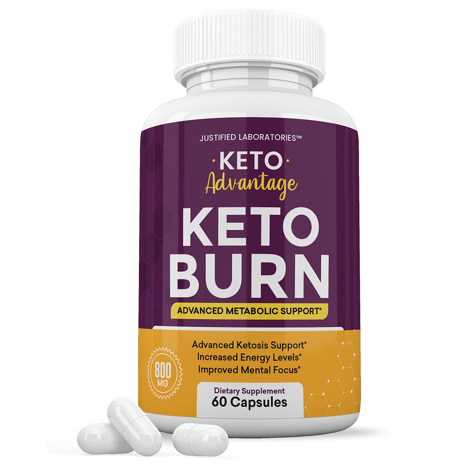 Keto Advantage Keto Burn Pills Includes Apple Cider Vinegar goBHB Exogenous Ketones Advanced Ketogenic Supplement Ketosis Support for Men Women 60 Capsules