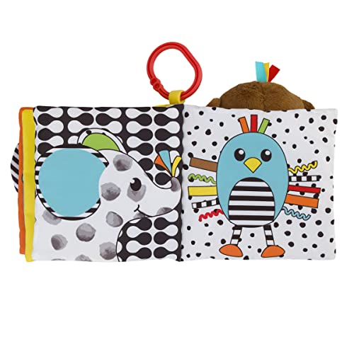 Sassy Baby Larry Llama Black, White, and Multi-Colored Developmental Soft Baby Book
