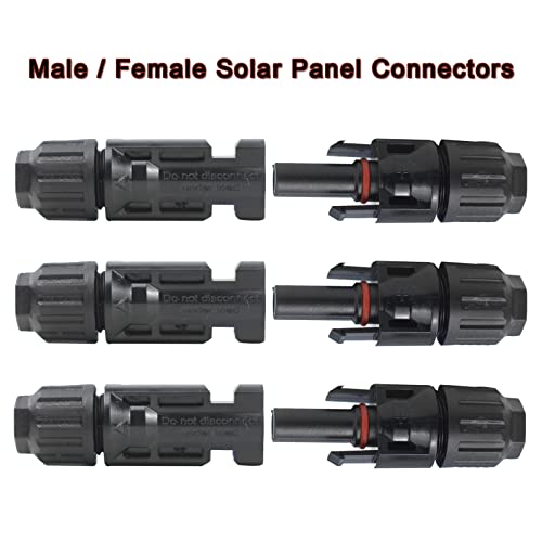 Solar Crimping Tool Kit with Wire Stripper and Cutter, Male Female Solar Panel Connector and Solar Connector Assembly Tool Spanner for 2.5/4.0/6.0mm² MC3 MC4 Solar Panel PV Cable