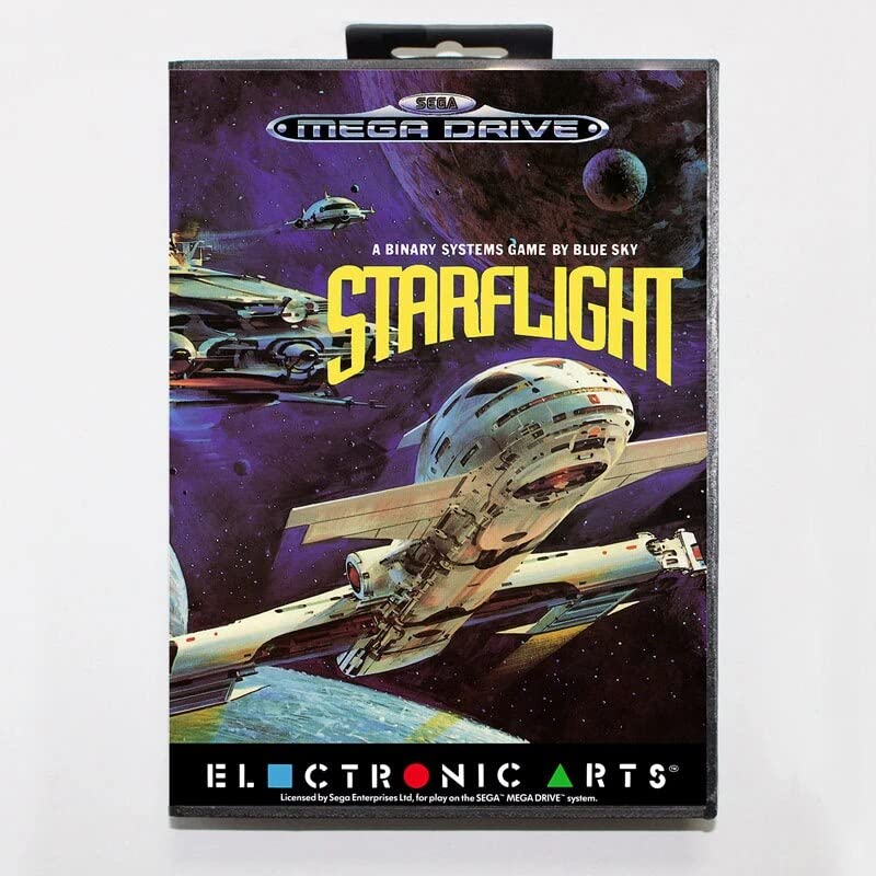 Starflight - EUR Cover With Box 16 Bit MD Game Card For Megadrive Genesis Video Game Console ( US EU SHELL )