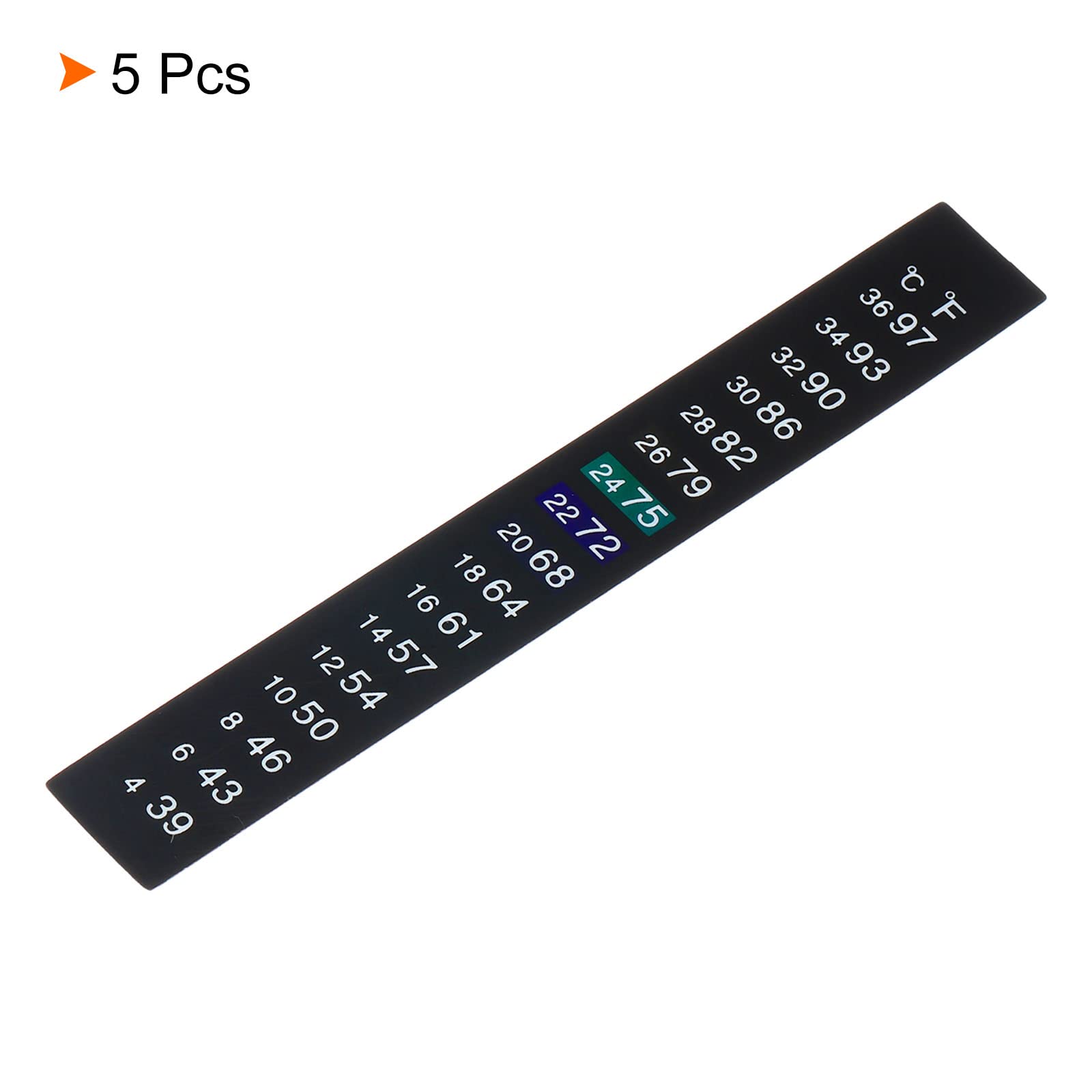 PATIKIL Aquarium Thermometer Sticker, 5Pcs Fish Tank Thermometer Stick On Betta Fish Tank Digital Water Temperature Strips Adhesive for Terrarium Tank Brewing Wine, 4-36℃