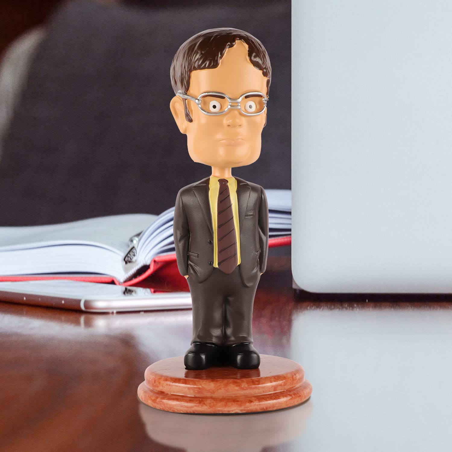 Madanar Dwight Schrute Bobblehead Resin Collectible Desk Decor Figure from The Office TV Show Merchandise