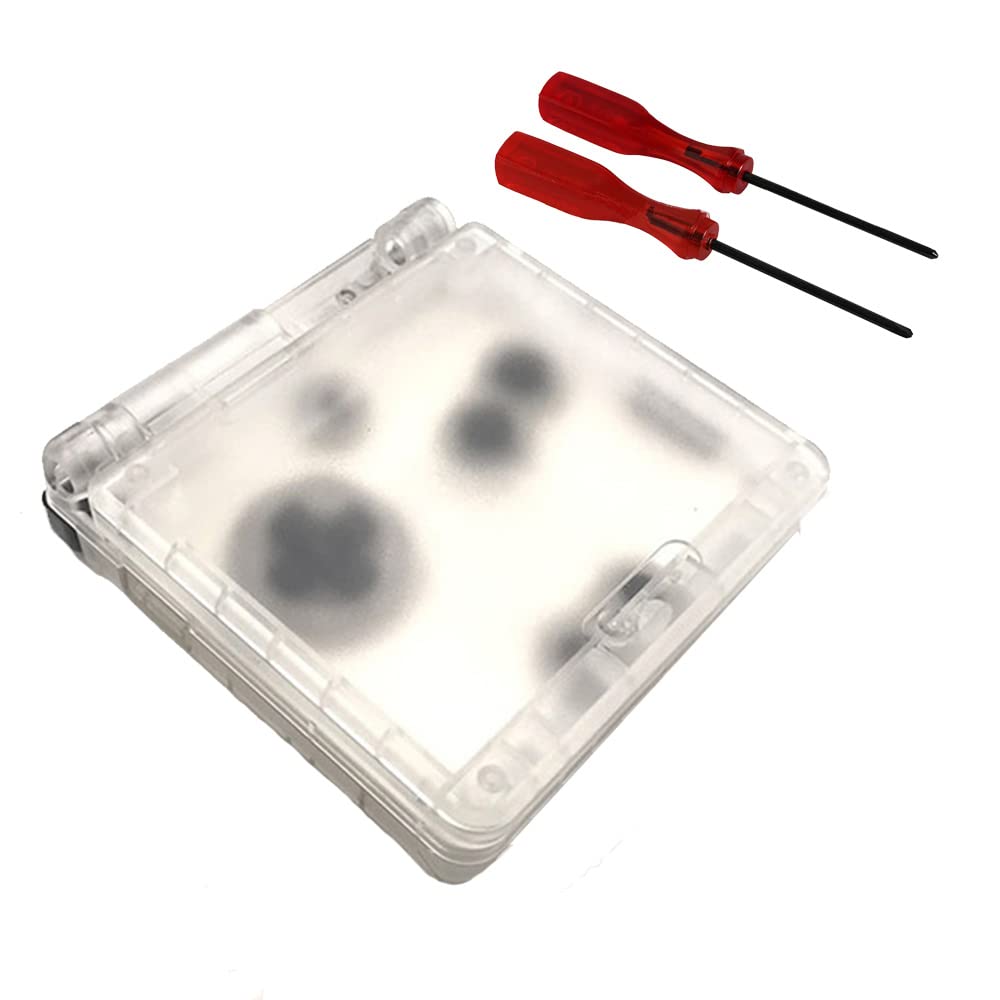 Replacement Clear Housing Shell Cover Protective Case for Gameboy Advance SP GBA SP Console Transparent Full Housing Case Cover (white)